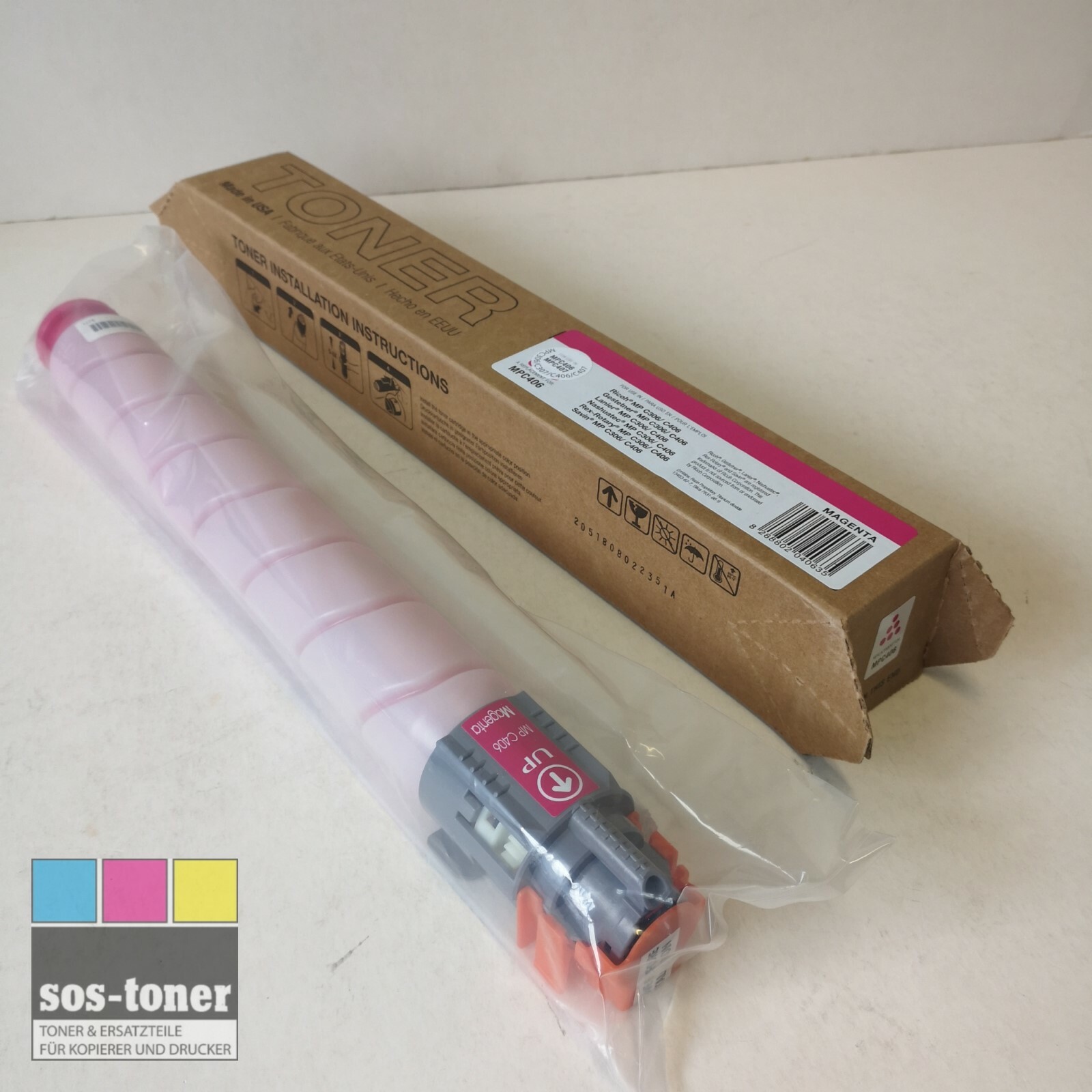Toner Magenta Ricoh MPC 306,MPC 307,MPC 406,MPC 407, Nashuatec, 842097 ...