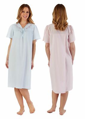 Slenderella Open Back Nightie Hospital Polycotton Incontinence ...