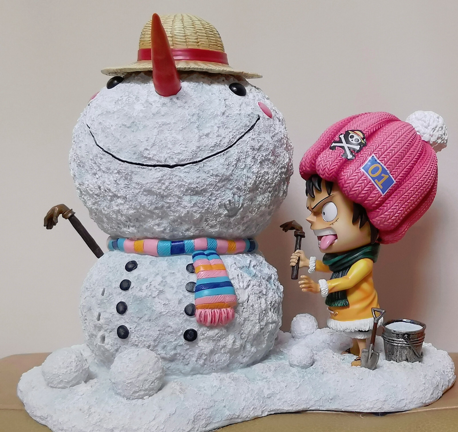 Showhand Studio SHS One Piece Snowman Luffy Statue GK Sculptures ...