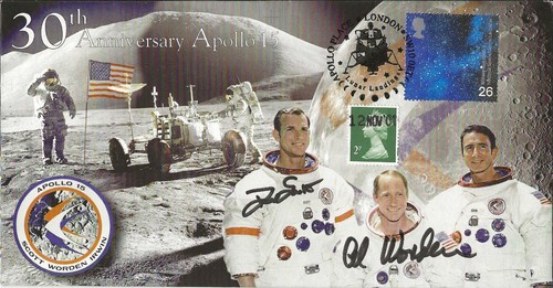 Apollo 15 Crew Autographed Signed Envelope Dave Scott Al Worden NASA | eBay