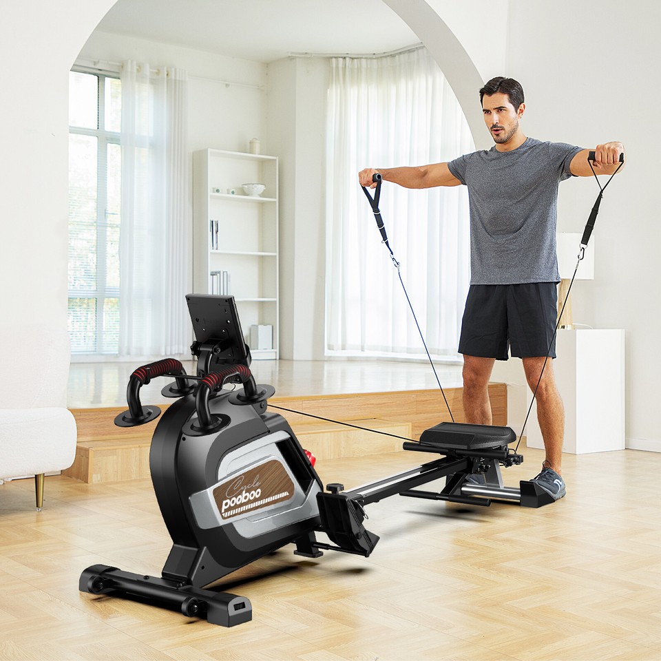 Magnetic Row Rowing Machine Folding Rower Cardio Home Gym Exercise ...