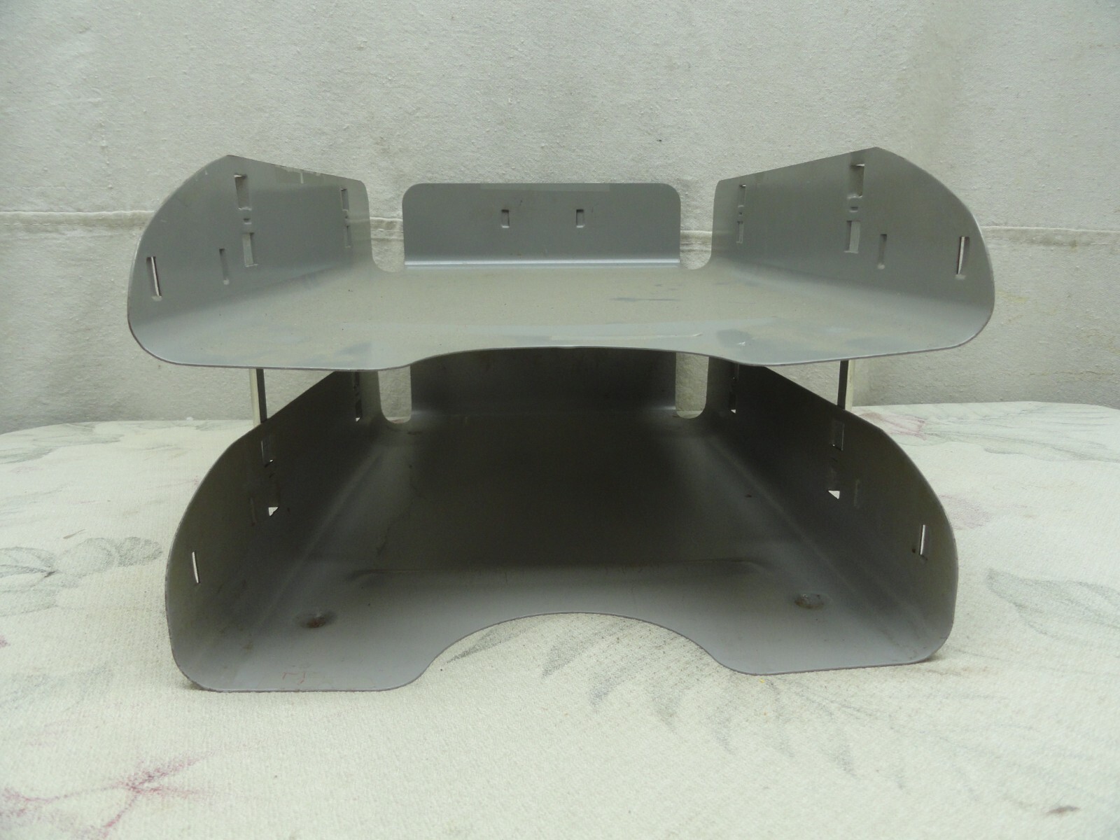 Vintage Lit-Ning Steel 2 Tray Horizontal Desk File Organizer In-Out Box ...