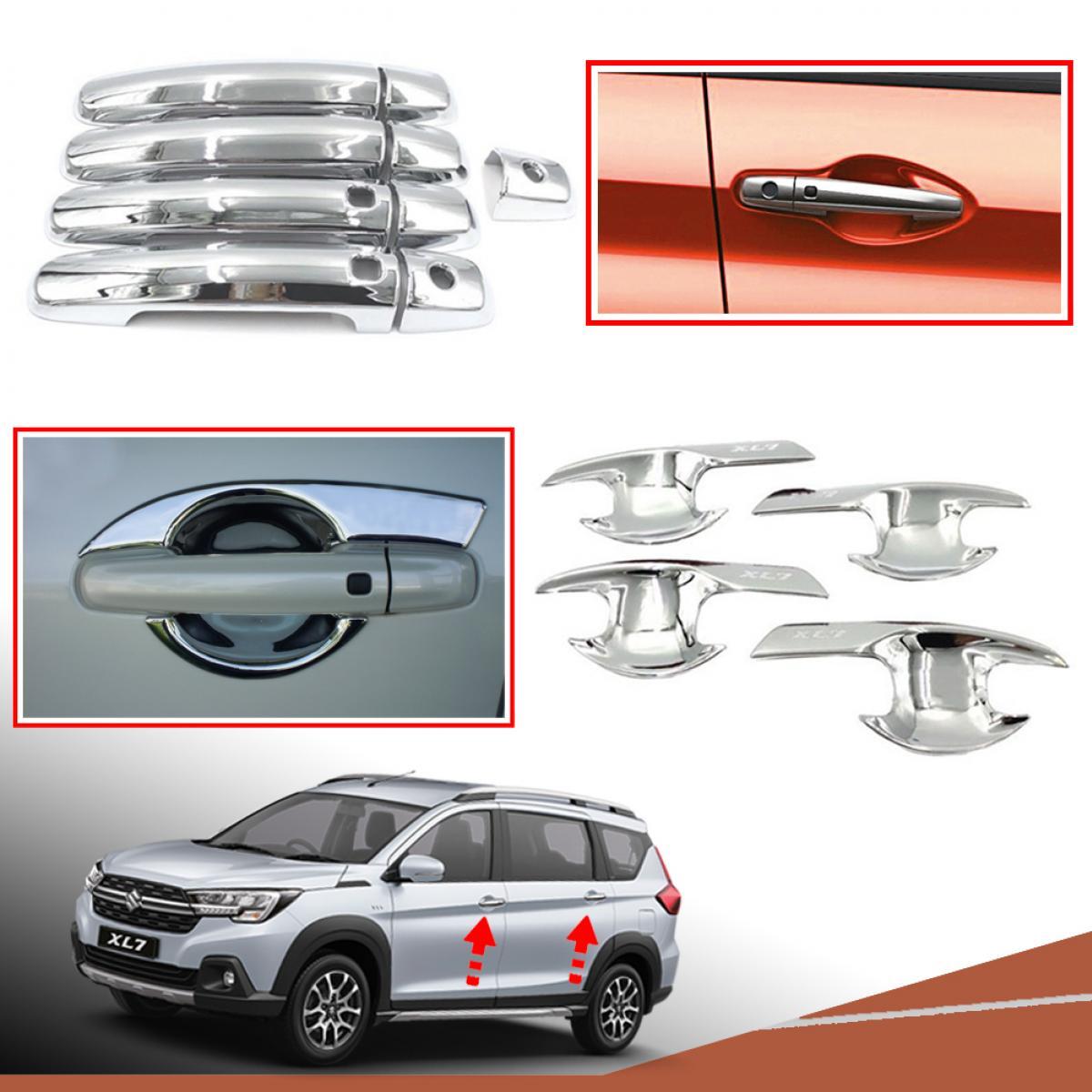 Exterior Side Door Handle Door Bowl Cover Set Chome Trim For Suzuki ...