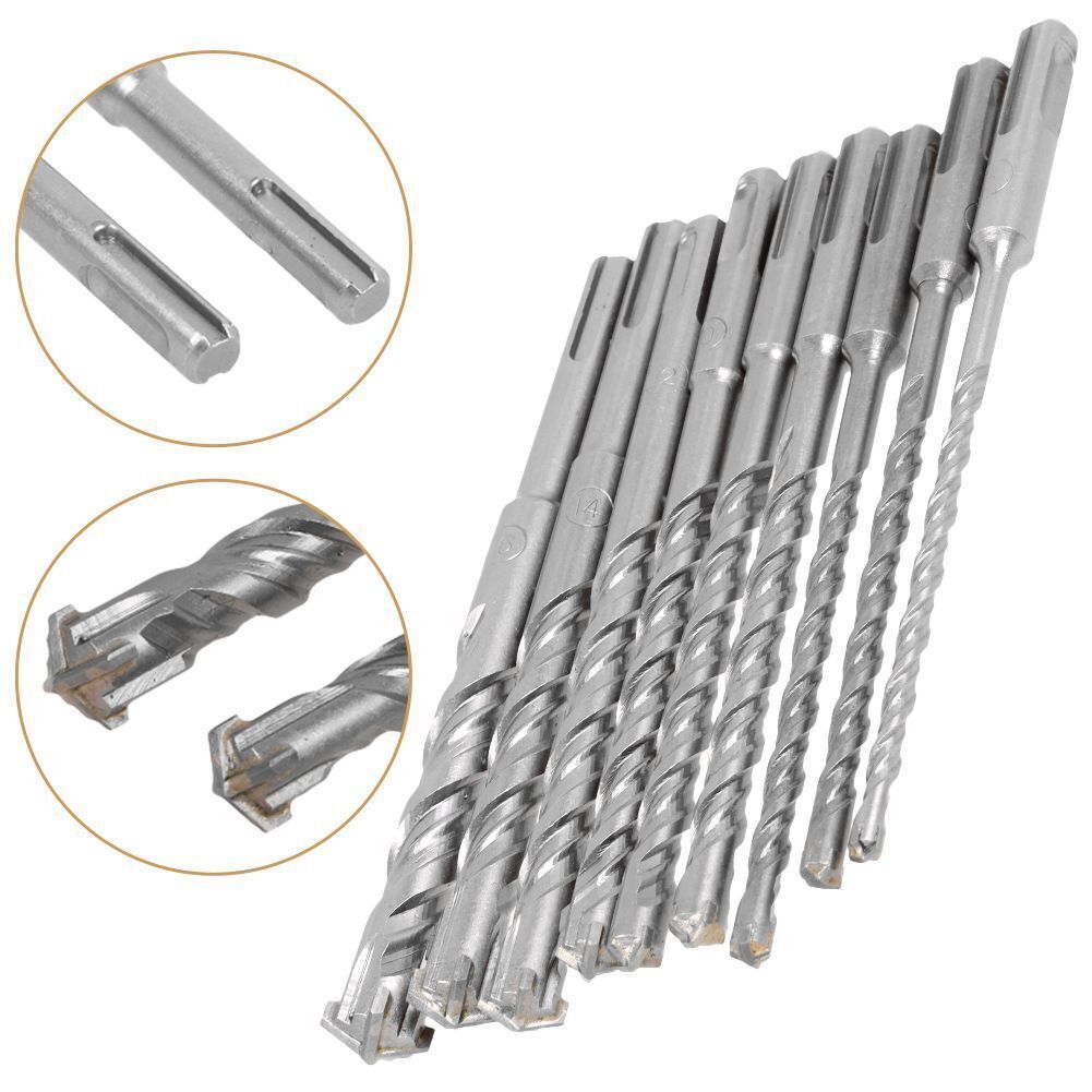 160mm SDS Plus Hammer Drill Bit 5 6 8 10 12 14 16mm Masonry Concrete ...