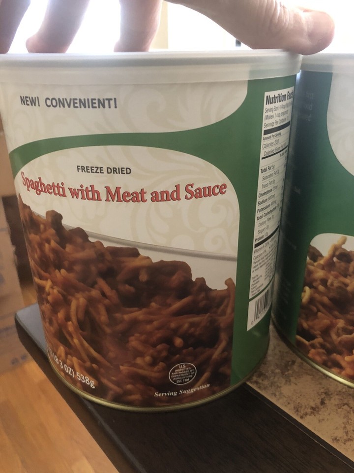 4 #10 Cans Of Easy Meal Spaghetti with Meat And Sauce - 19oz Long Term ...