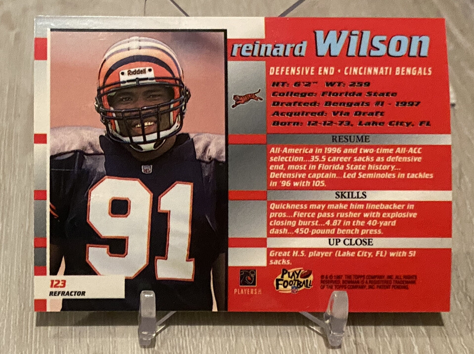1997 Bowman's Best Refractor Reinard Wilson #123 Rookie RC - FREE ...