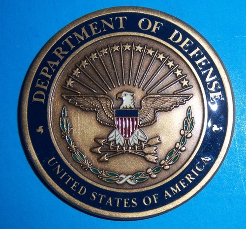 challenger coin AUTHENTIC SecDef Donald Rumsfeld Secretary of Defense ...