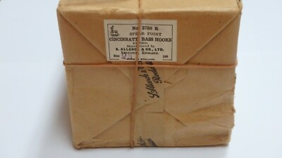 S. Allcock & Co Redditch England Cincinnati Bass Fishing Hooks Rare ...