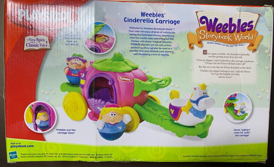 Playskool Weebles Story Book World Cinderella Carriage Princess ~ New ...
