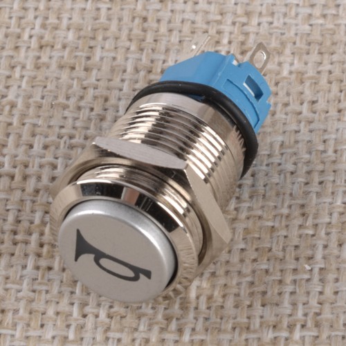 16mm Blue LED Lighted Push Button Metal ON-OFF Lock Switch Control | eBay