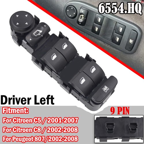 Front Driver For Citroen C5 2001-2003 2004 2005 2006 2007 Power Window ...