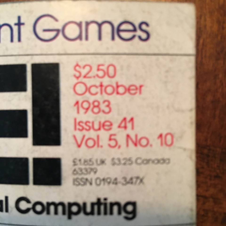 COMPUTE! (October 1983, Issue 41, Vol. 5, No. 10) Vintage Computer ...