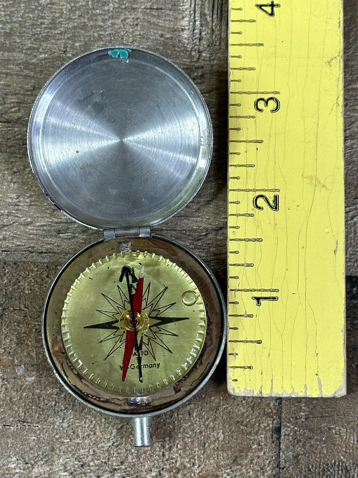 VTG Pasto Metal Pocket Keychain Loop Compass Made in West Germany W ...