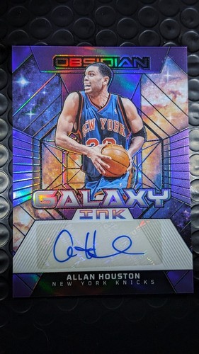 Allan Houston 2023-24 Obsidian Basketball Galaxy Ink Purple Autograph # ...
