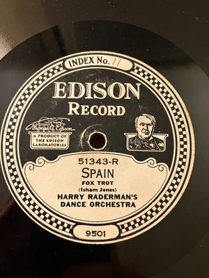 Edison Diamond Disc Record #51343 "Spain" Harry Raderman Orchestra | eBay