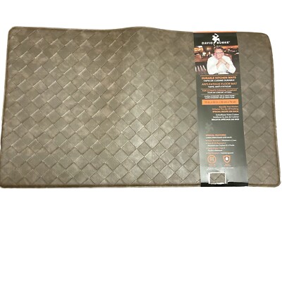 David Burke Brown Basketweave Anti-Fatigue Cushion Kitchen Mat 18 x 30 ...
