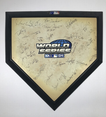 2004 World Series Boston Red Sox Team Signed Mini Home Plate 26 ...