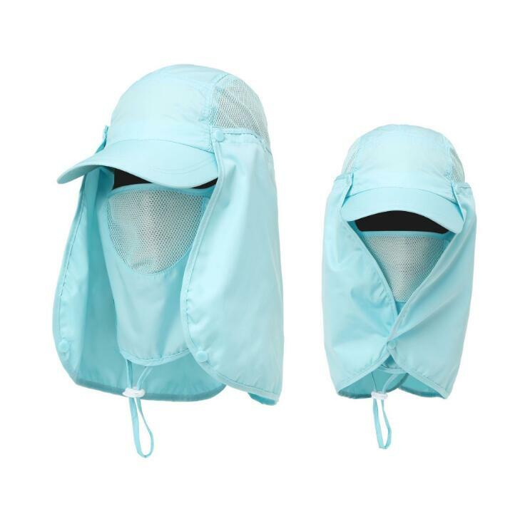 Men's Women's Sun UV Protection Cap Hat Neck Face Cover Mask for ...