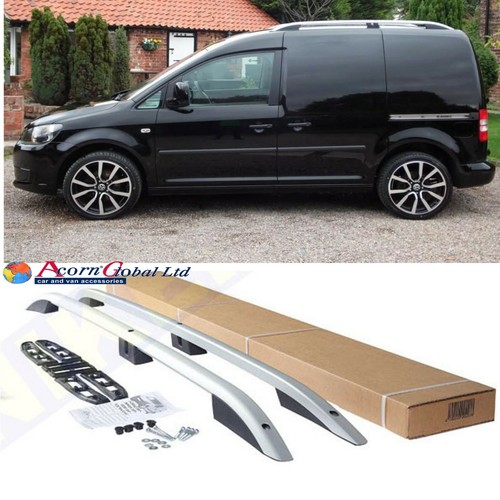 VW CADDY ROOF RAILS SWB 2010 - 2019 SILVER RACK BARS NEW SET OF 2 | eBay UK