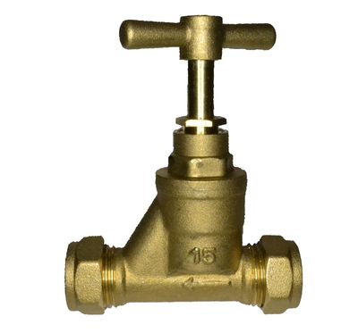 15mm Stopcock Valve | Brass Water Mains Stop-cock Valve | eBay