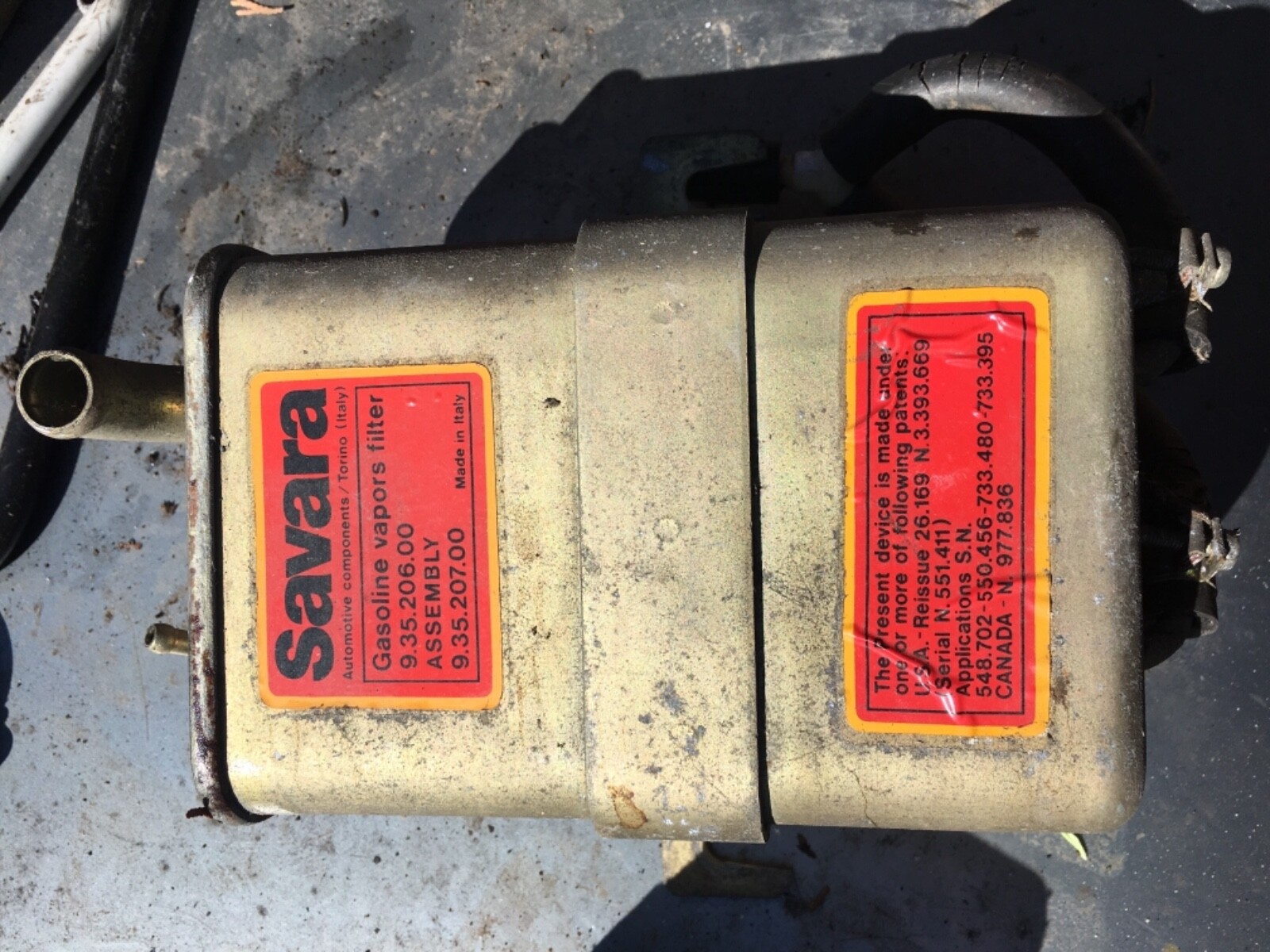 Maserati Biturbo Bi Turbo C 1985 Savara Gas Fuel Filter Vapor Box 86 87 ...