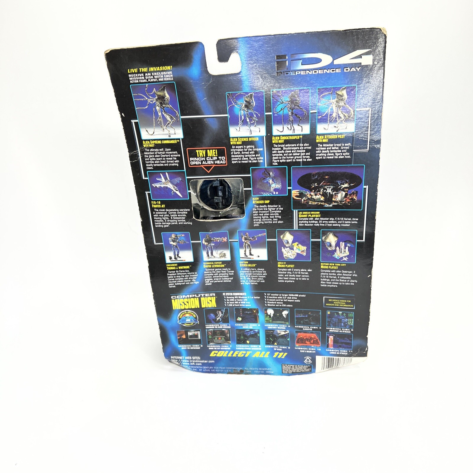 Independence Day Id4 Shocktrooper Alien Action Figure Trendmasters 1996 ...