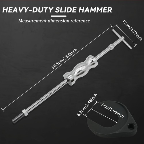 Inner CV Axle Extractor Tool Kit with 5/8"-18 Slide Hammer and Adapter ...