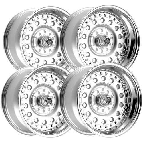 (Set of 4) Center Line Pro Stock 15x10 5x4.5"/5x4.75" -12mm Brushed ...