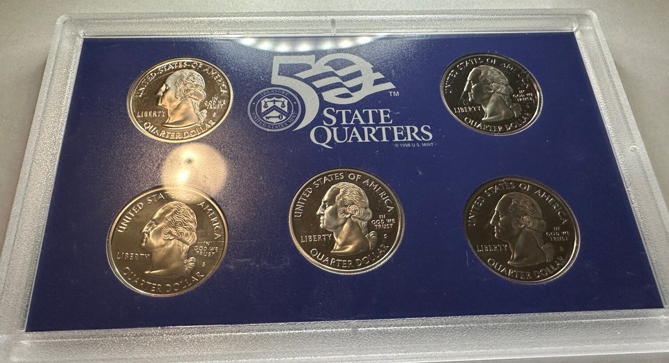 2005-S State Quarters Set Proof 5 Coins from US Mint Proof Set. Great ...