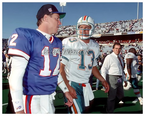 NFL Jim Kelly Buffalo Bills Miami Dolphins Dan Marino Color 8 X 10 ...