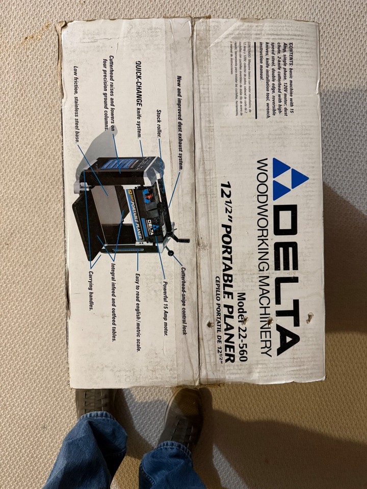 Delta Portable 12 Inch Planer Model 22-560 12 1/2” X 6” “New” | eBay