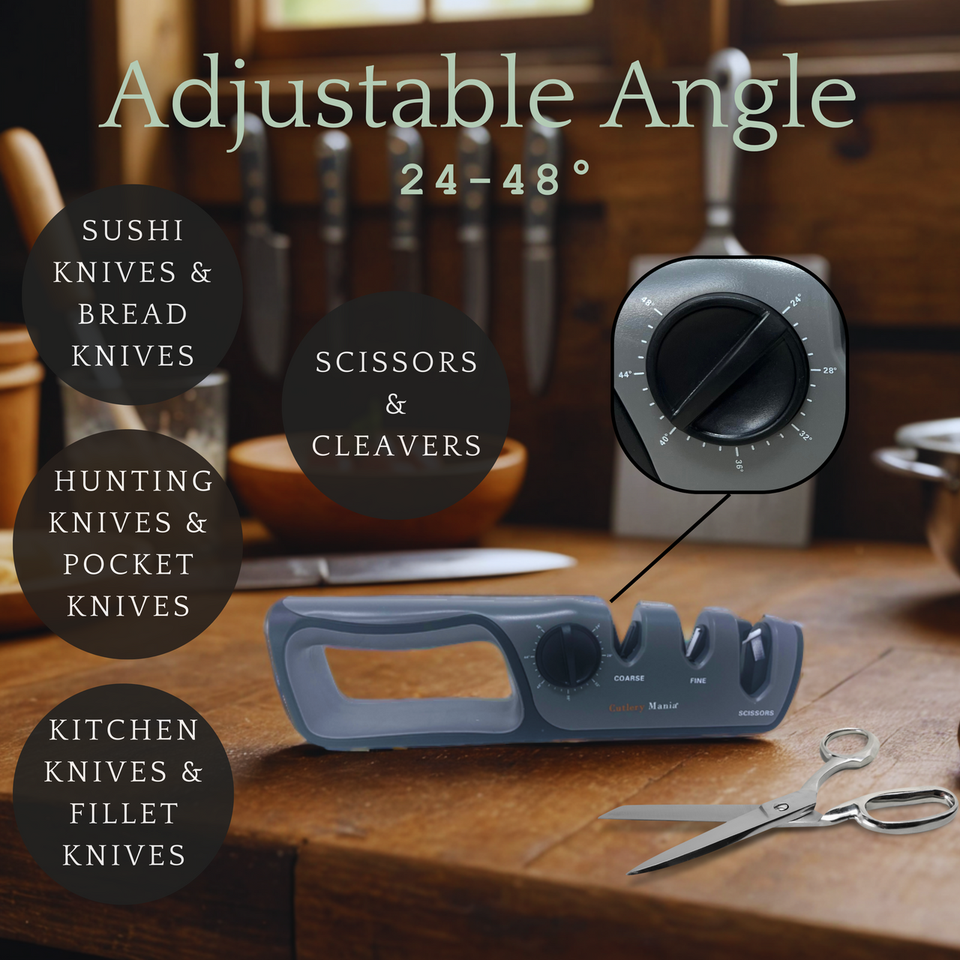 Cutlery Mania Adjustable Angle Handheld Kitchen Knife & Scissor ...