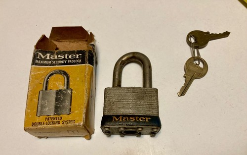 Vintage Master Lock No. 1 Laminated Padlock with 2Key 2x3”AsIs | eBay