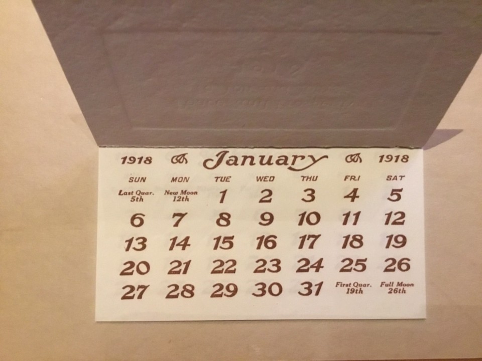 J.Knowles Hare Jr 1918 Calendar“Christmas“(This is Very Rare) Bank Of ...