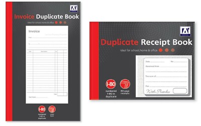 A5 Invoice Duplicate Book, Half Size Duplicate Receipt Book Carbon ...