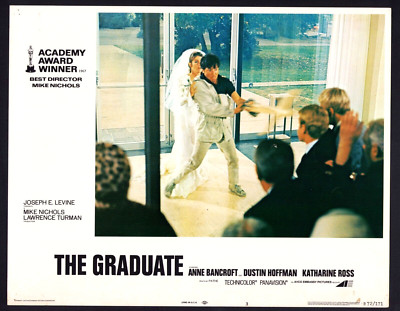 THE GRADUATE Original Movie Lobby Card Poster Dustin Hoffman Comedy ...