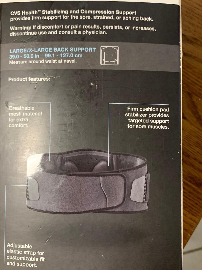 New CVS Health Firm Support Back Deluxe Stabilizing Support New CVS Health Firm Support Back Deluxe Stabilizing Support