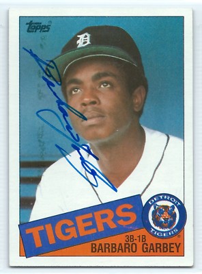 Barbaro Garbey signed 1985 Topps baseball Detroit Tigers autograph #243 ...