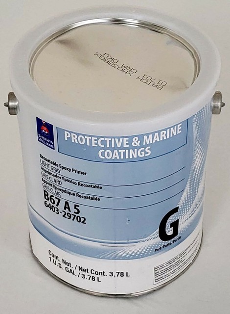 NEW Sherwin Williams B67A5 Part G Light Gray 1Gal Recoatable Epoxy ...