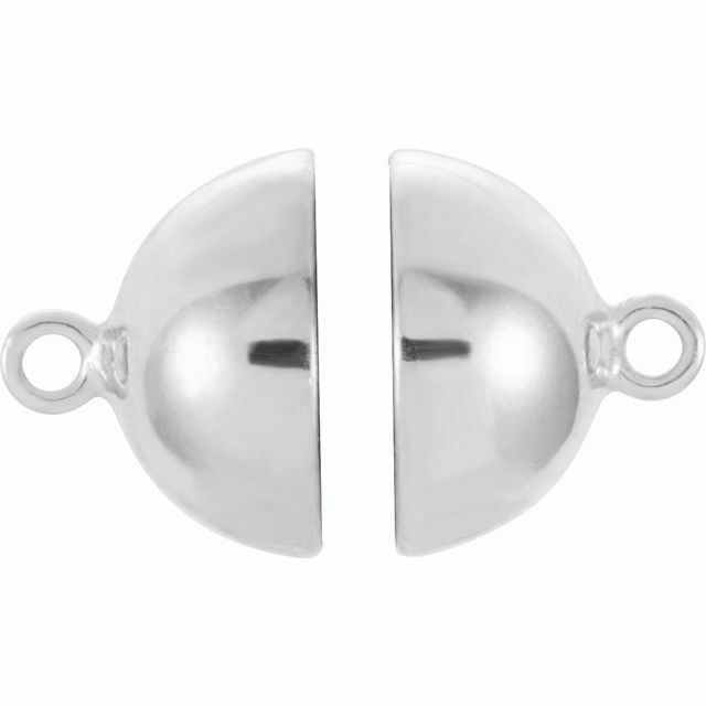 Silver Magnetic Ball Chain Clasp 14k Gold Finish High Polish Best ...