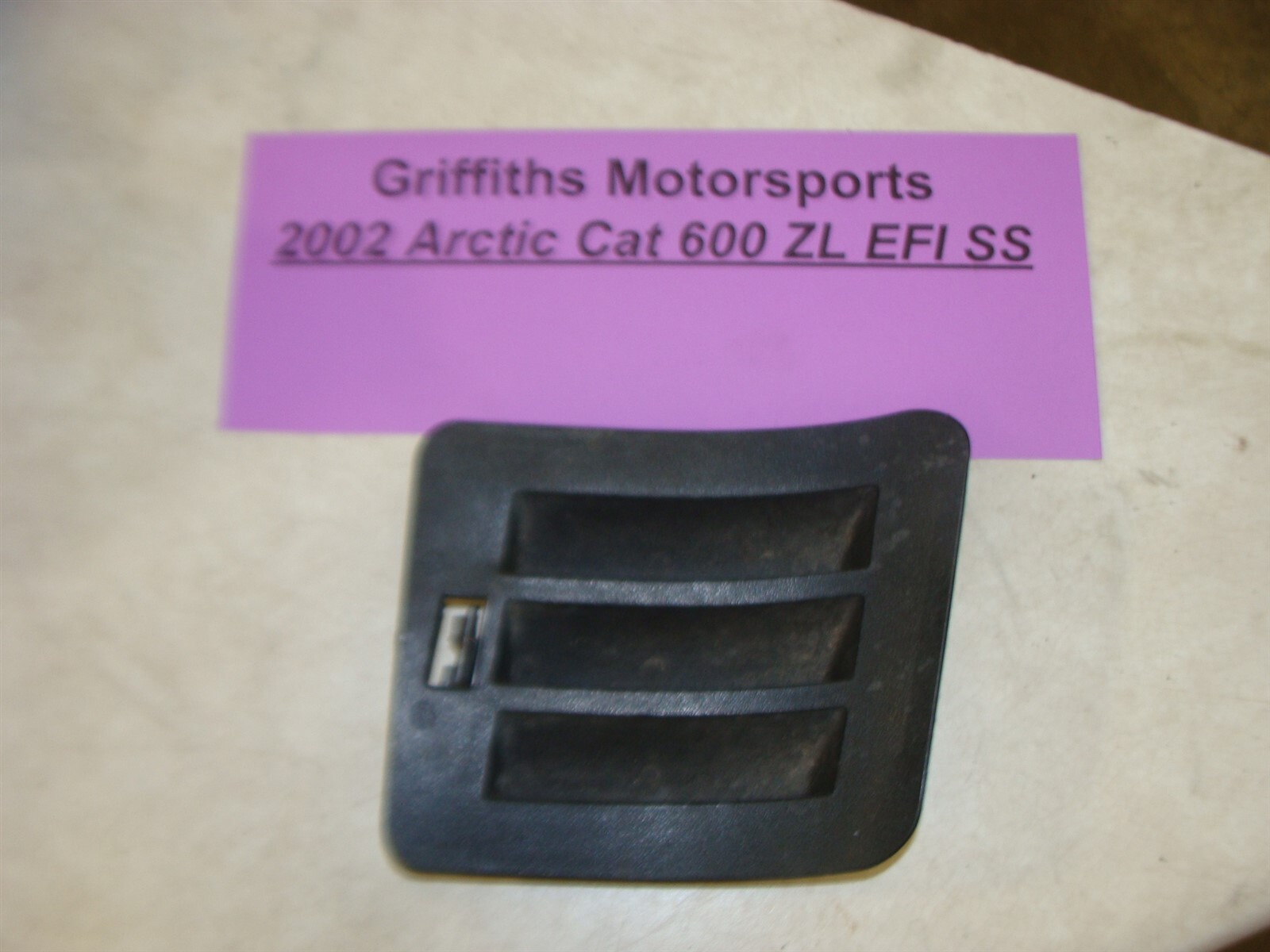 2002 ARCTIC CAT ZL600 EFI SS oem black right side knee vent cover panel ...