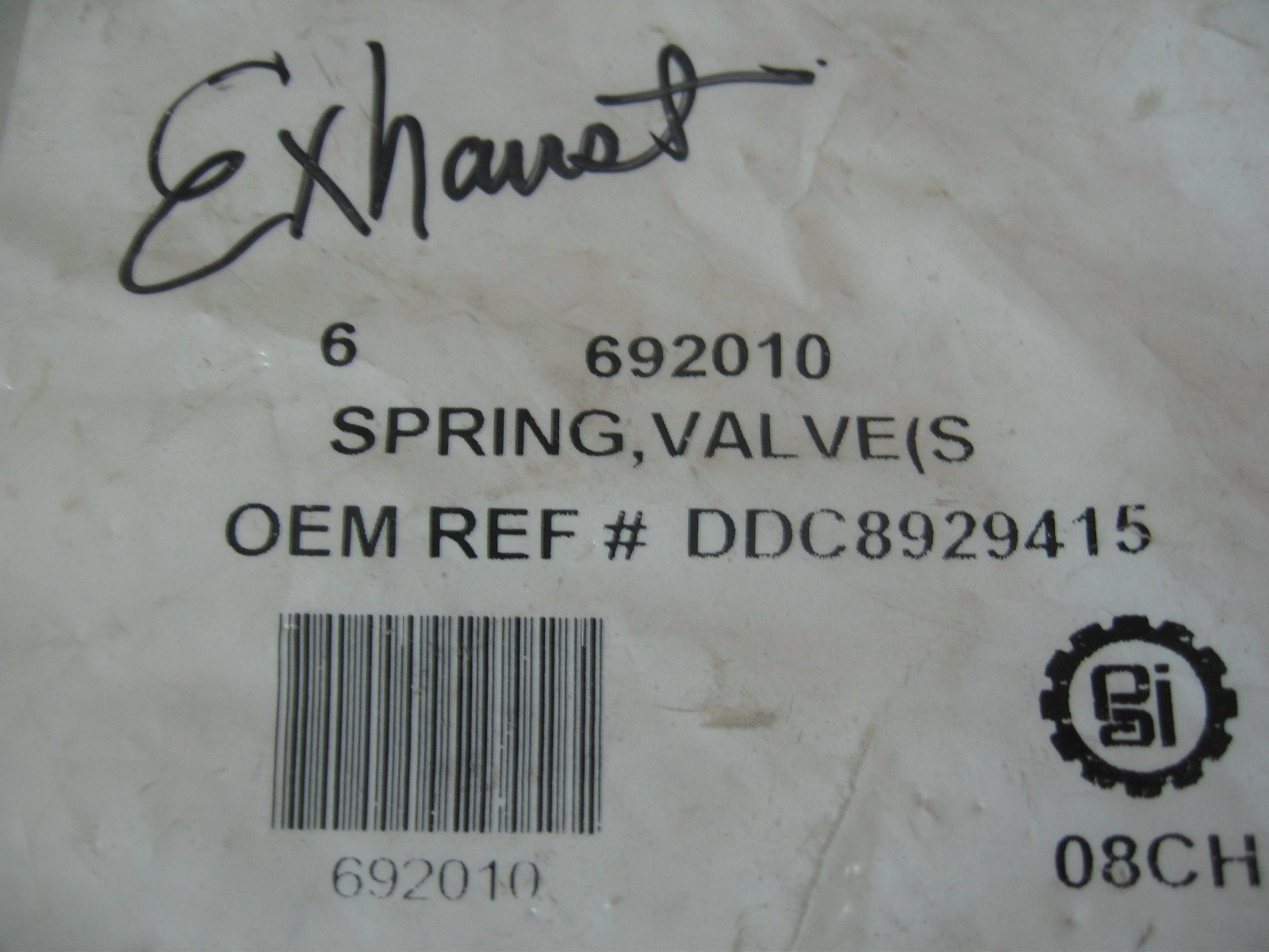 Exhaust Valve Spring for Detroit Series 60. PAI# 692010 Ref. # 8929415 ...