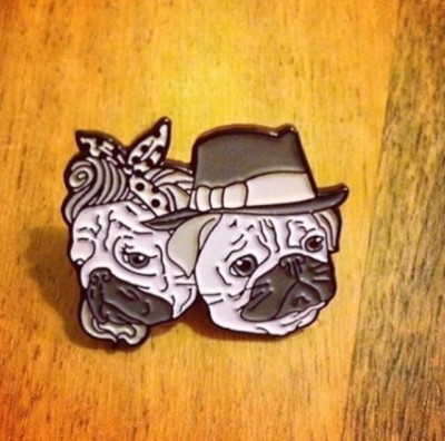 Pug Soft Enamel Pin Badge | Cute Lucky Pug Dog Pin | eBay UK