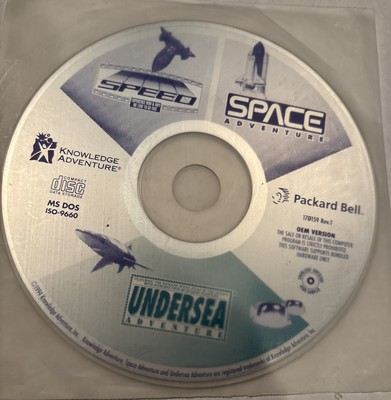 Undersea Space Speed Knowledge Adventure MS-DOS PC Install CD Packard ...