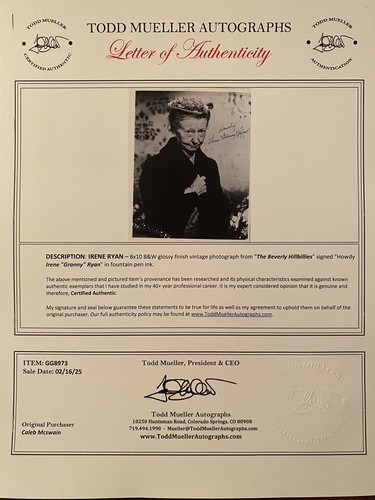 Irene Ryan Signed Autographed Vintage Photo w COA The Beverly ...