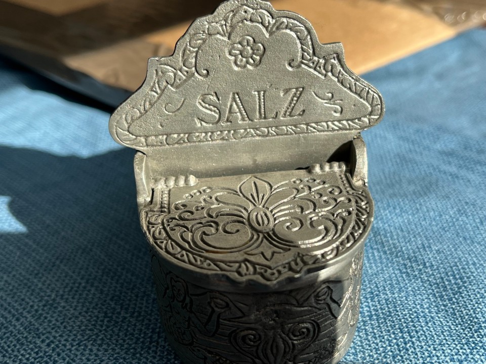 Fein Zinn Box Salz & Pfeffer Pewter Salt & Pepper Antique Germany | eBay