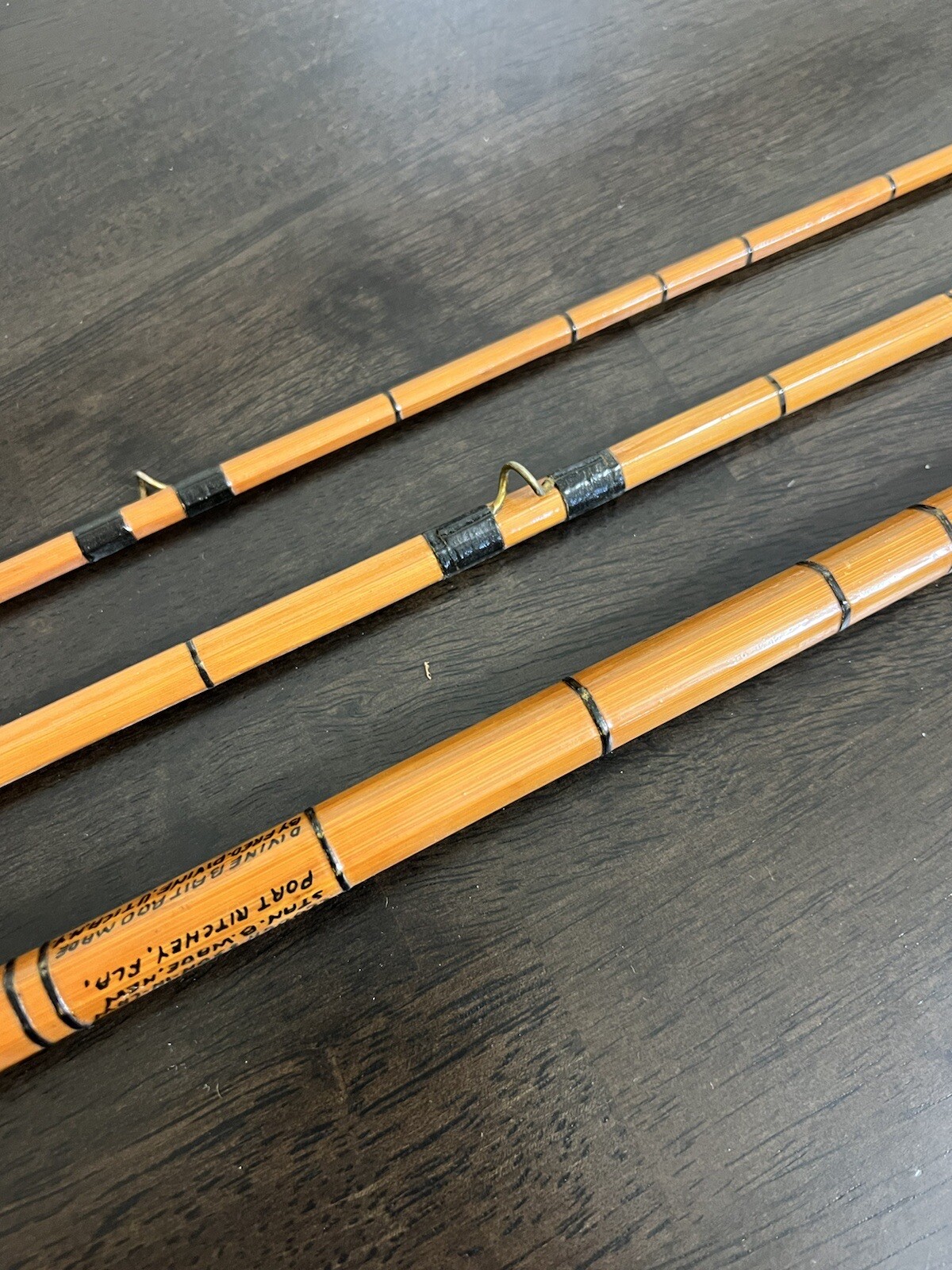 Vintage DIVINE 3PC Boat Trolling Fishing Rod Folk Art Story #5 | eBay