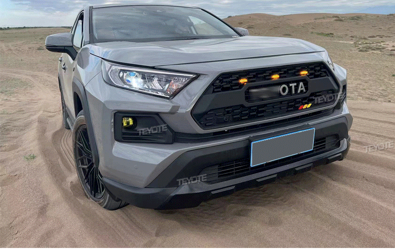2019-2022 Toyota RAV4 Front Grill Bumper with Light Protector Mesh Trim ...
