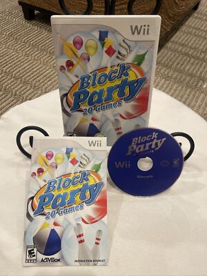 Block Party (Nintendo Wii, 2008) CIB! W/ Manual! MINTY! Works! Ships ...