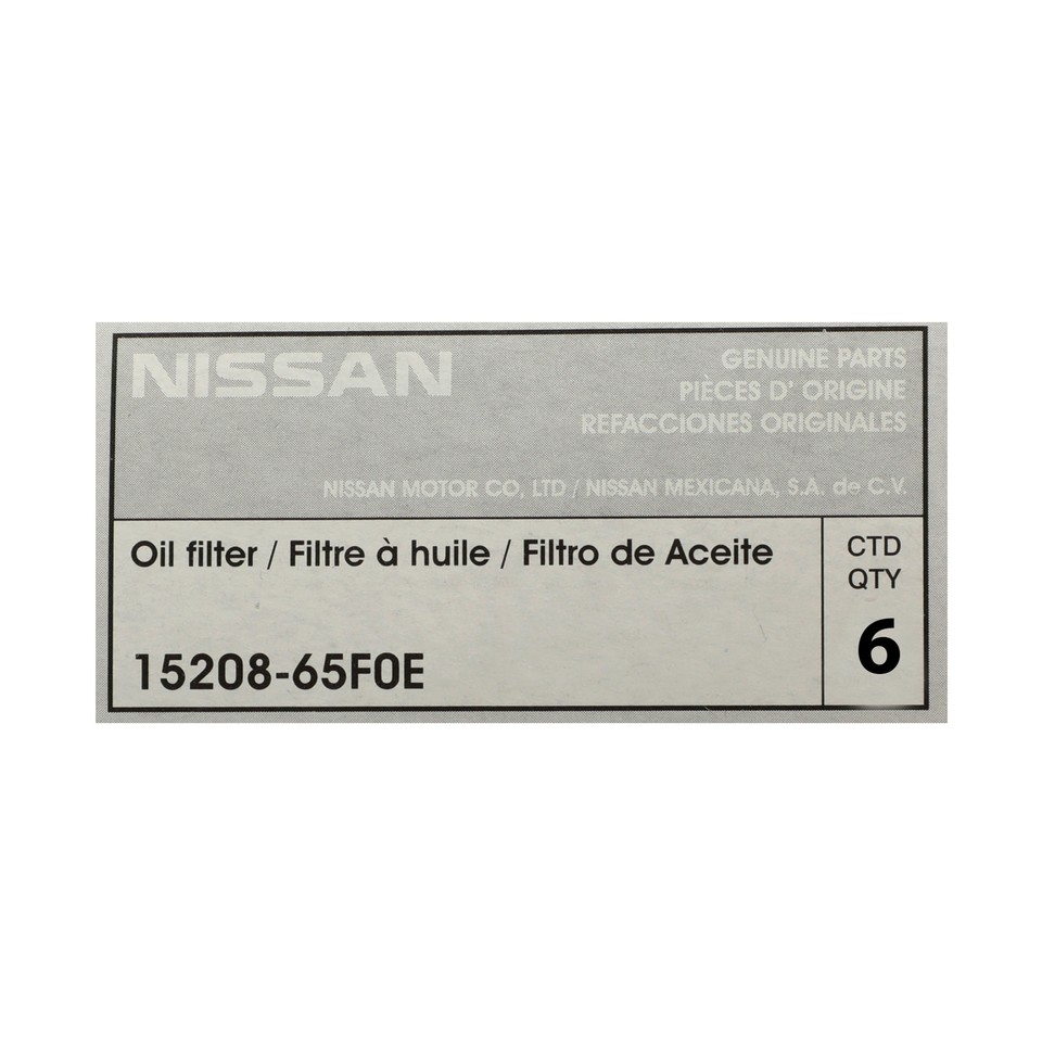 SIX NEW OEM GENUINE Various 95-2015 Nissan Models Engine Oil Filters ...